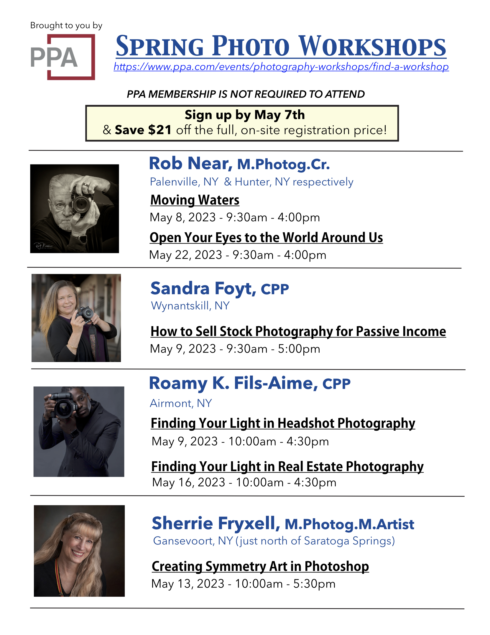 Spring Photography Workshops In NY - New York Photographers Society